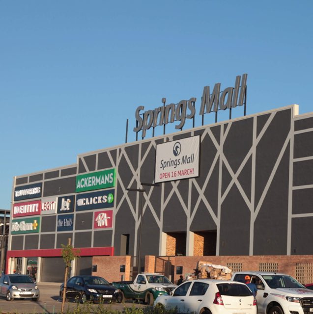 Springs mall in Ekurhuleni, Johannesburg, South Africa