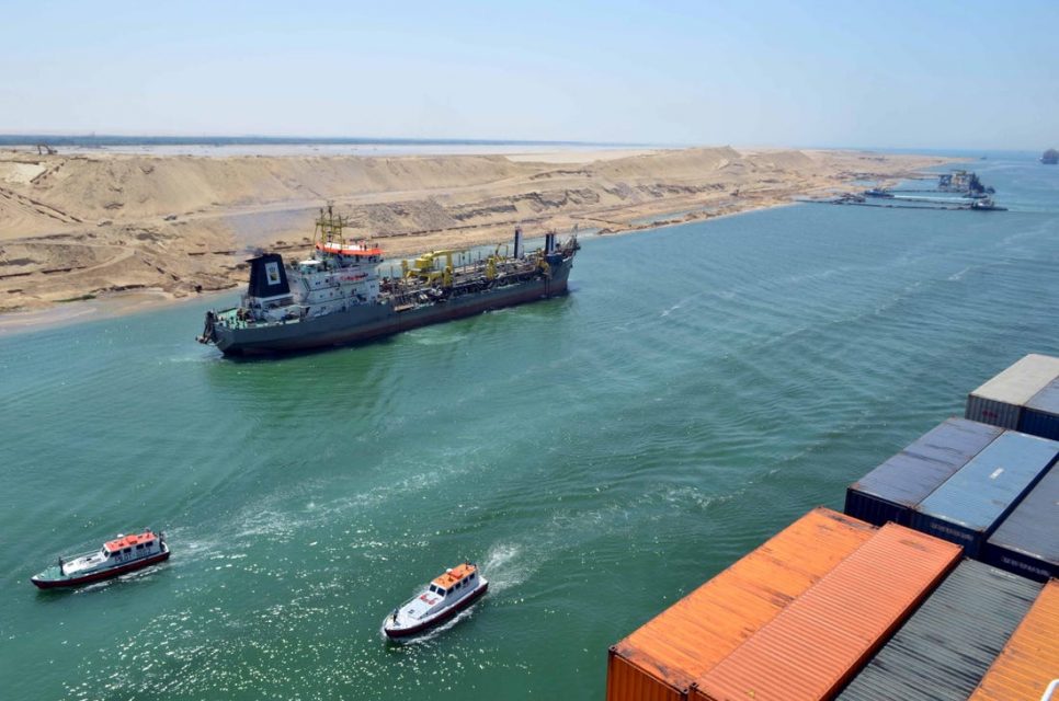 Suez Canal, the artificial sea-level waterway in Egypt