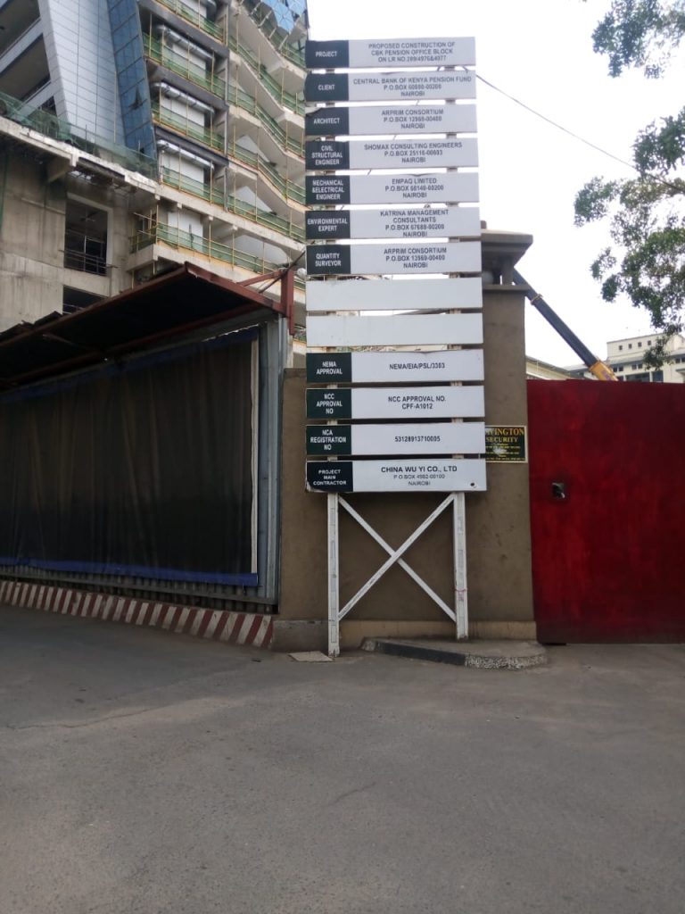 CBK Pension Tower ongoing project in Kenya