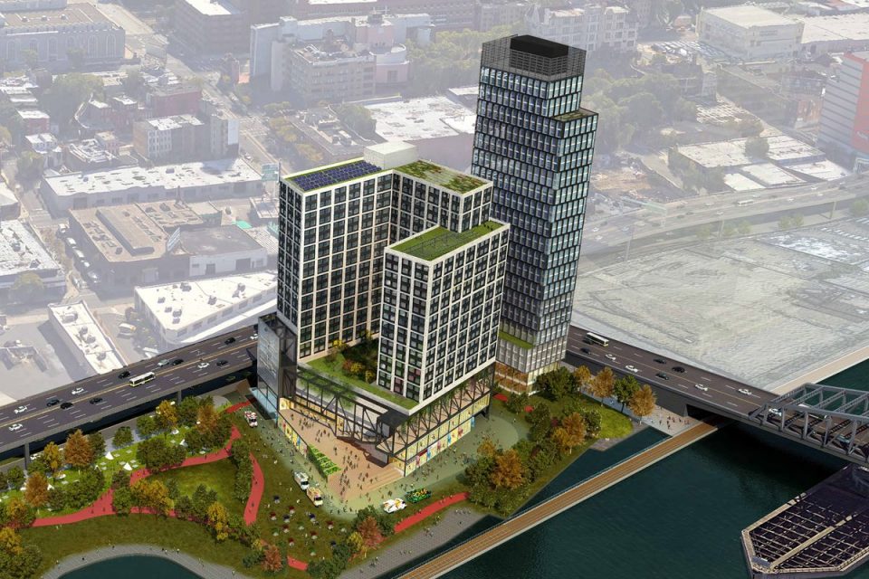 Bronx Point affordable housing project in South Bronx, New York