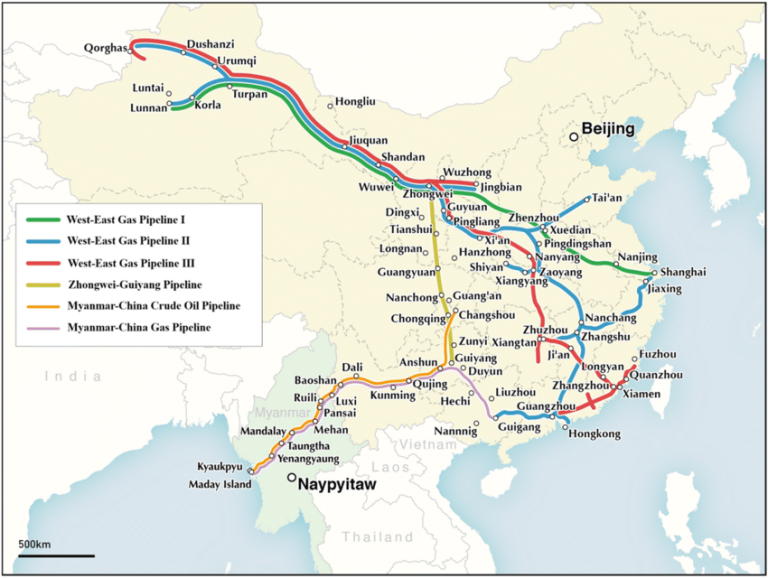 The longest natural gas pipelines in the world