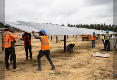 Ongoing Construction of the Speedway Solar power plant