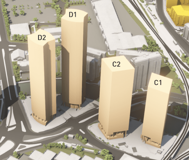 Plans submitted for Trinity Islands tower quartet in Manchester.