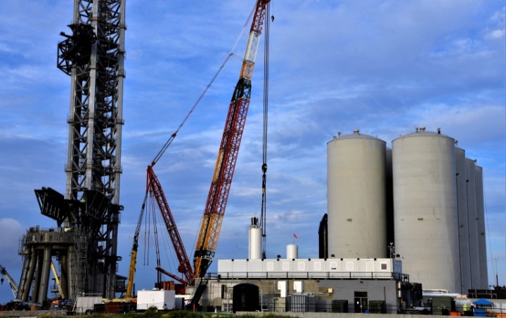 Starship Orbital Launch Pad project in Starbase, Texas.