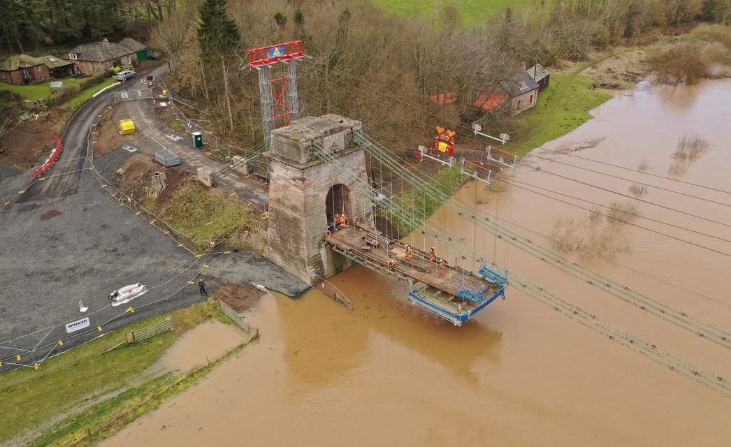 Reconstruction of 201 years old Union Chain Bridge gets underway