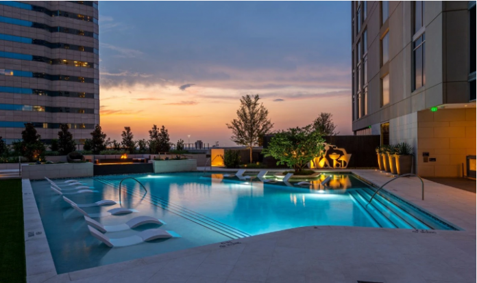 Construction of The Brava tower in downtown Houston almost complete