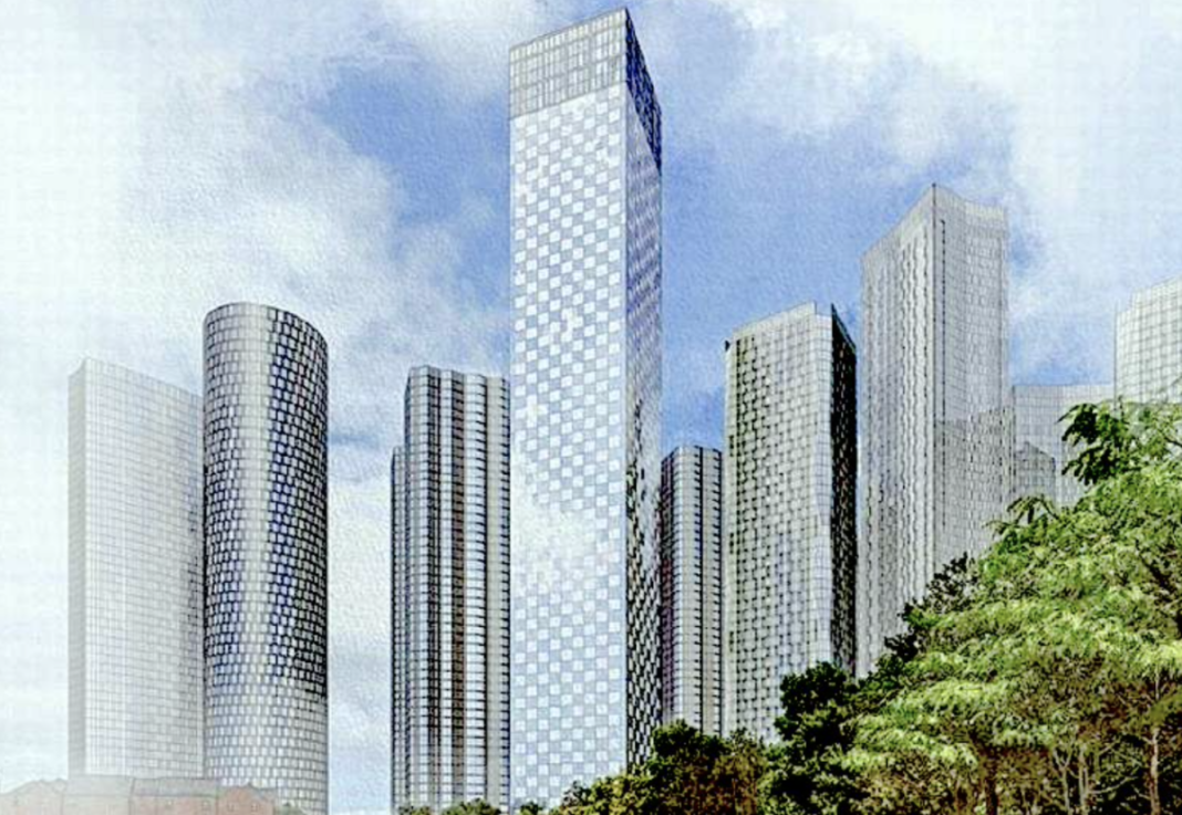 Plans for The Lighthouse at Great Jackson Street, tallest structure ...