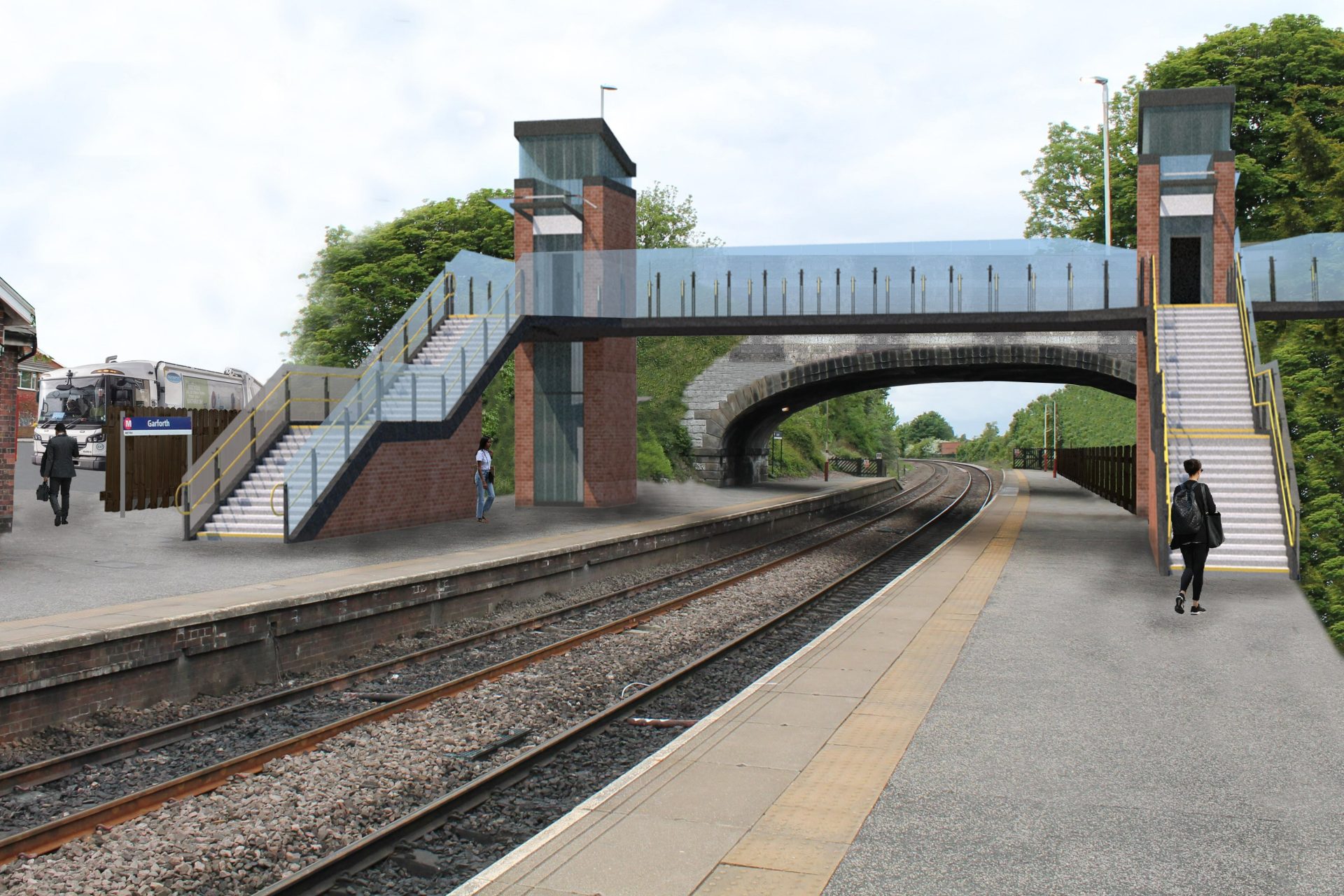 Plans Unveiled for UK's first "Beacon" Footbridge at Garforth Station