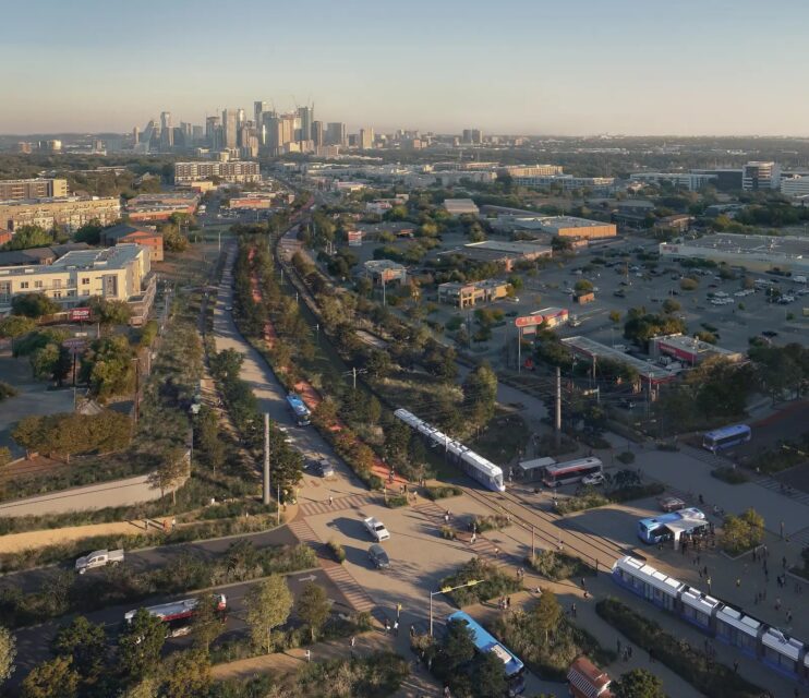 Latest renderings of the Austin Light Rail Project