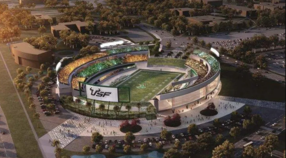 USF On-Campus Football Stadium Rises in Tampa as $407 Million Project ...